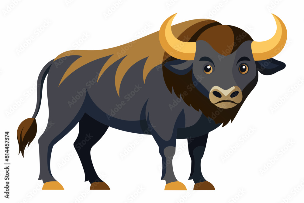 buffalo cartoon vector illustration Stock Vector | Adobe Stock