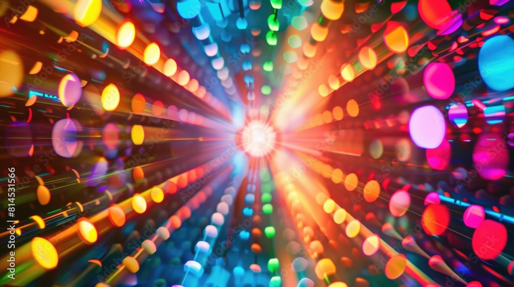 Light diffraction experiment top view Capture photon interactions scifi ...