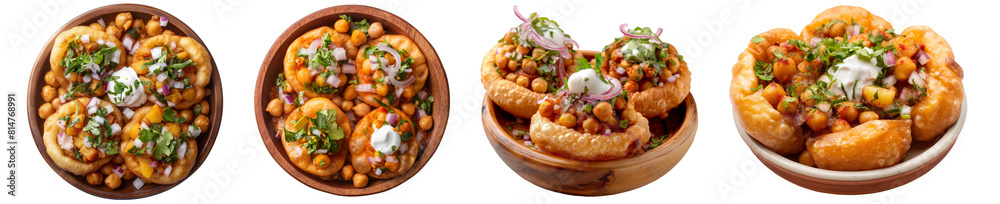 Indian Chaat with Pani Puri, Chole, and Yogurt Topping - Indian Local ...