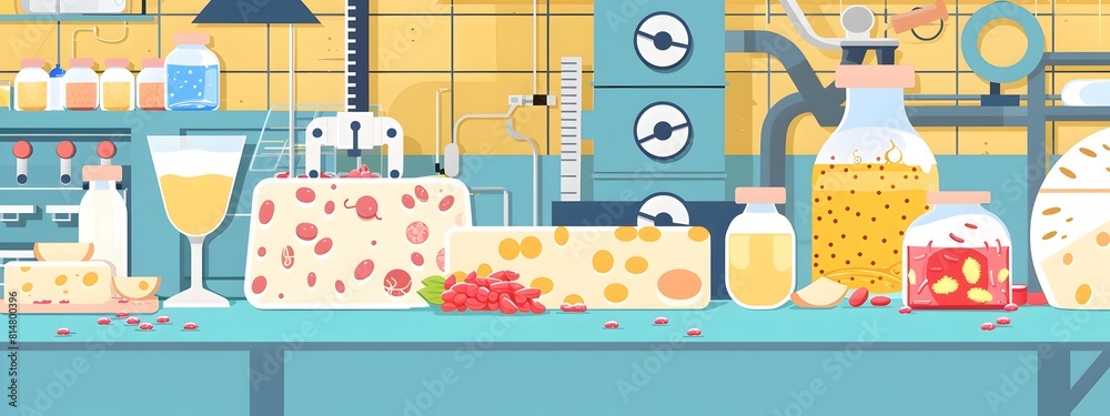 Illustrated Infographic of Fermented Foods and Beverages Production ...