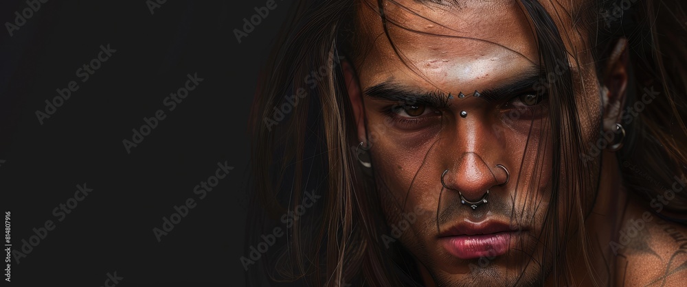 A man with a scar running down his face symbolizing the challenges and ...