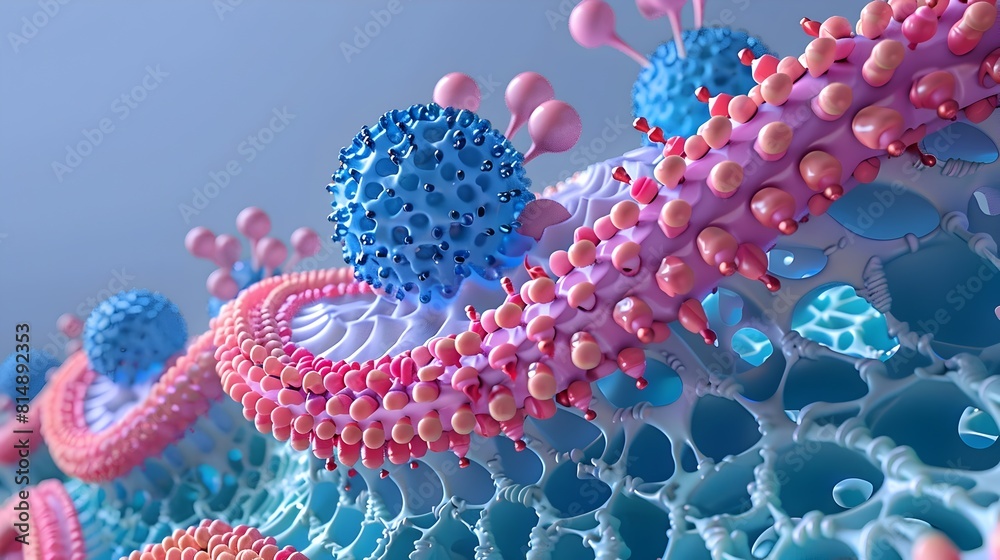 Detailed Diagram of Phospholipid Bilayer Structure and Embedded ...