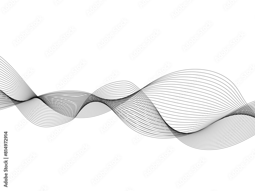 Technology and business wave lines on transparent background. Vector ...