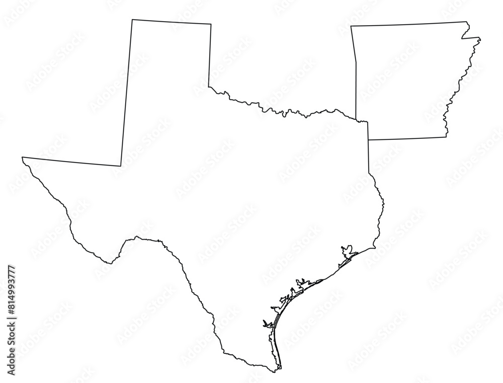 Map of the US states with districts. Map of the U.S. state of Arkansas ...