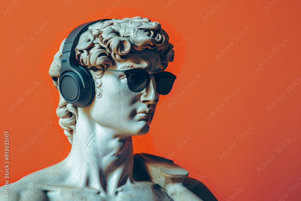 Classic greek David statue is revamped with contemporary flair, donning ...