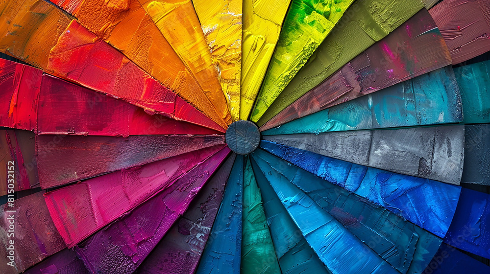 master palate paint 3D color wheel with different colorful geometric ...