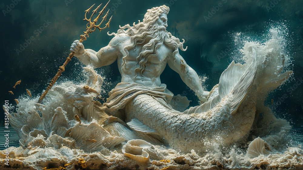 A visually stunning composition featuring the majestic figure of ...