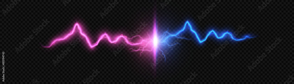 Abstract lightning flash with elements of electrical discharge ...