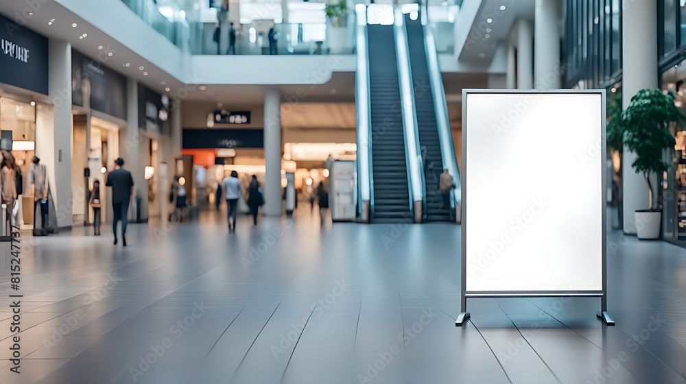 Blank advertising mockup for advertisement at the shopping mall or A ...