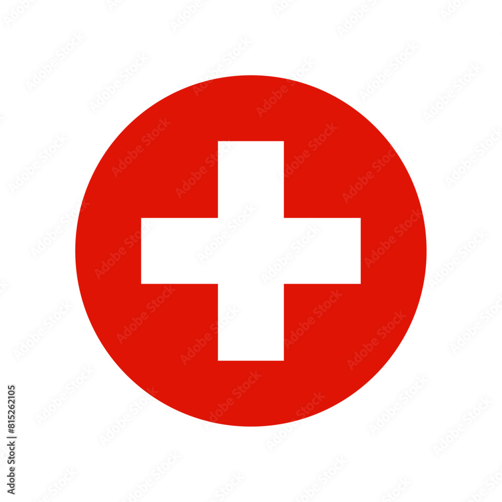 Round Switzerland flag icon Stock Vector | Adobe Stock