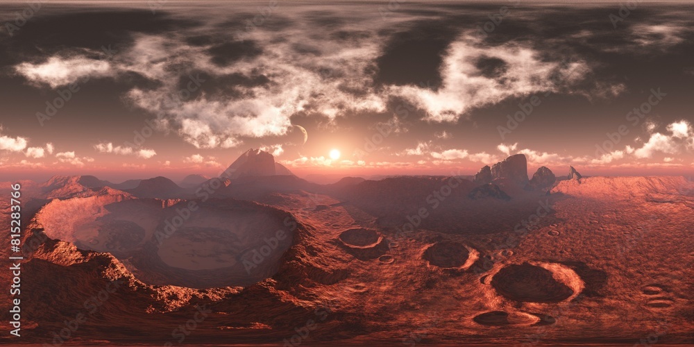 Mars, HDRI, environment map , Round panorama, spherical panorama ...