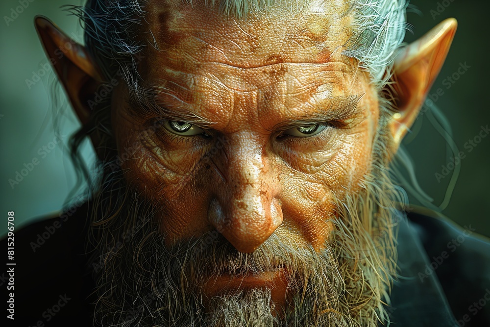Bearded Hobbit in Sleek Attire: Cinematic Caricature - Digital Art with ...