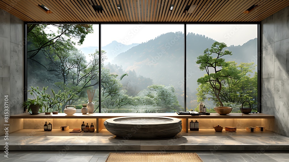 A focus on the simplicity and elegance of a Japanese kitchen sink area ...