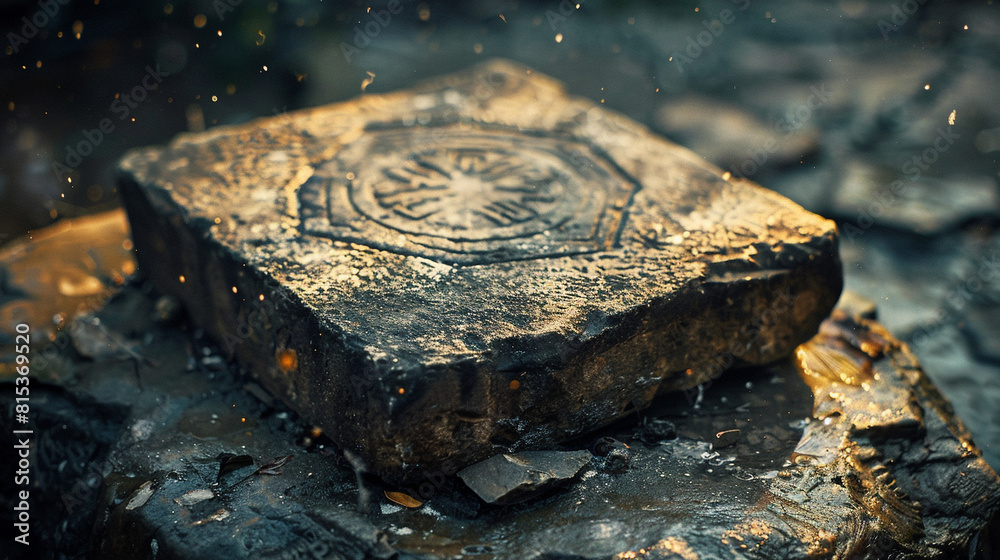 Stock-Illustration „Ancient curses image of dusty, cryptic symbols on ...