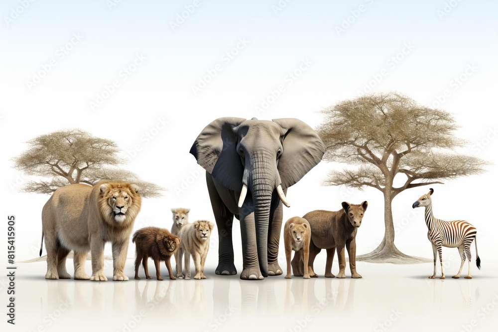 Animals participating in a beauty pageant Stock Illustration | Adobe Stock