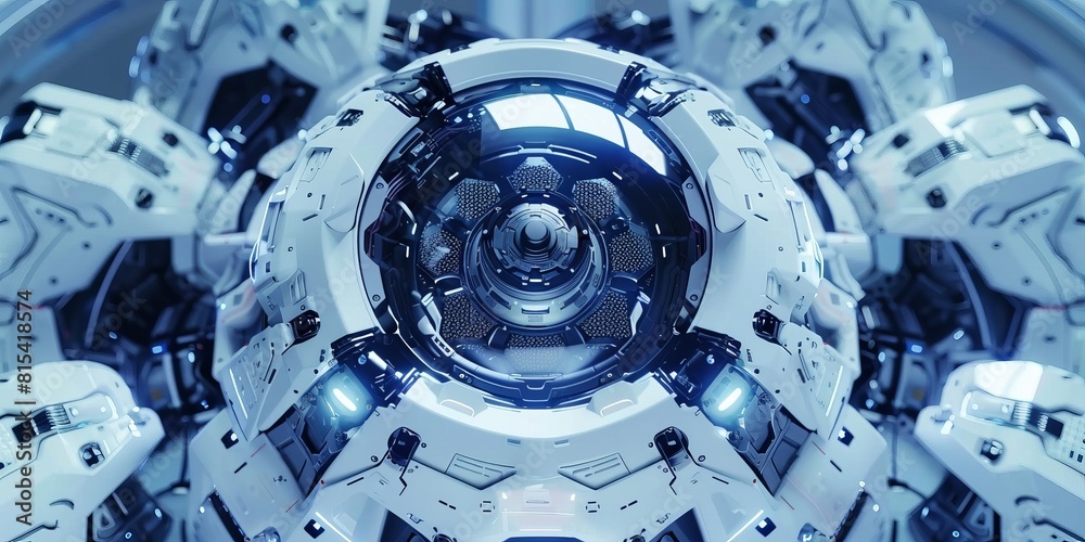 Engineers testing the strength of nano-enhanced materials, top view ...