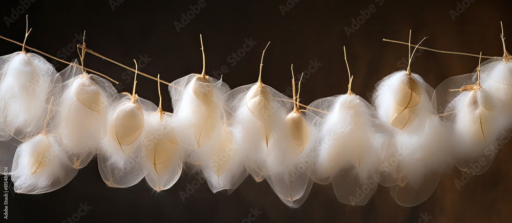 White silkworm cocoons are used to produce silk thread and silk fabric ...