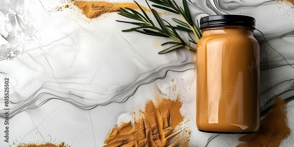Protein Powder Bottle in Promotional Background for Marketing Materials ...