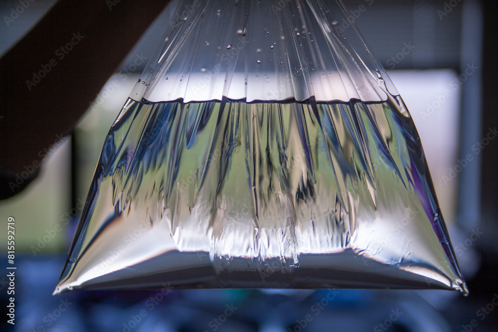 water in plastic vinyl bag Stock Photo | Adobe Stock