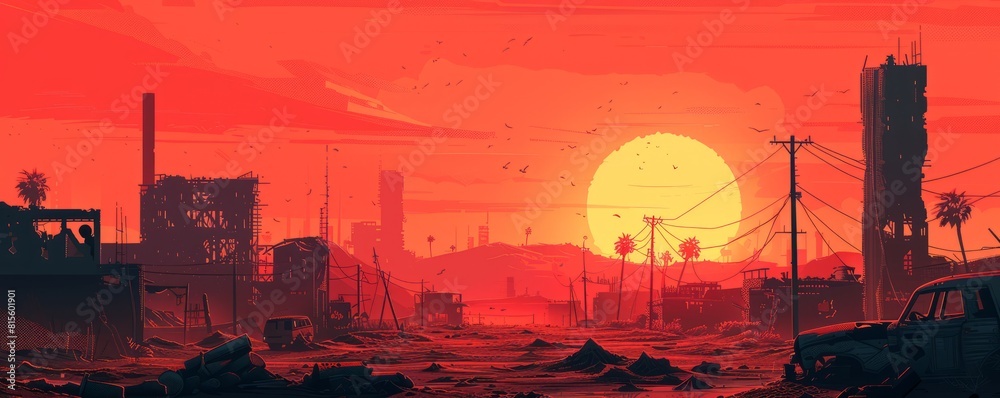 A dystopian wasteland ravaged by war and environmental catastrophe ...