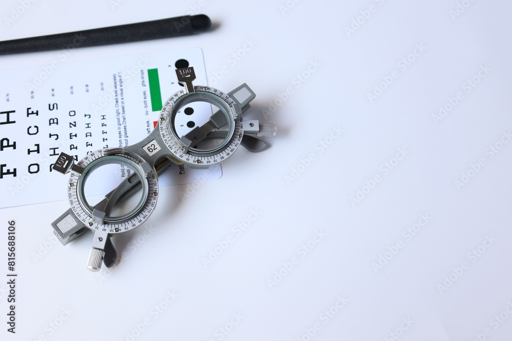 Half of prescription glasses for high myopia Eyesight measuring ...