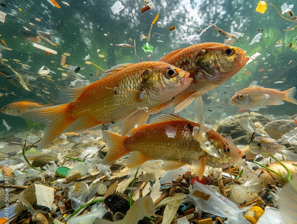 Image shows the devastating effects of pollution on marine life Stock ...