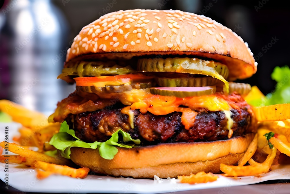 Indian Desi Burger, a popular street food from Pune, Maharashtra. Stock ...