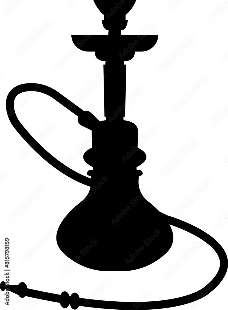 hookah icons black , Shisha Icon symbol , isolated on Transparent ...