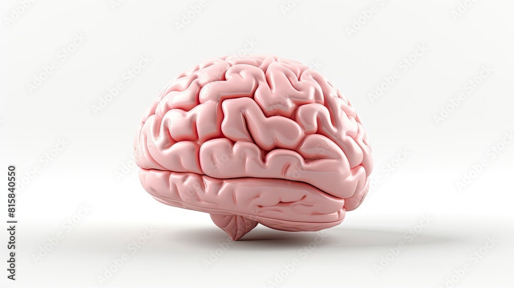 Human brain on a white background AI generated Stock Illustration ...