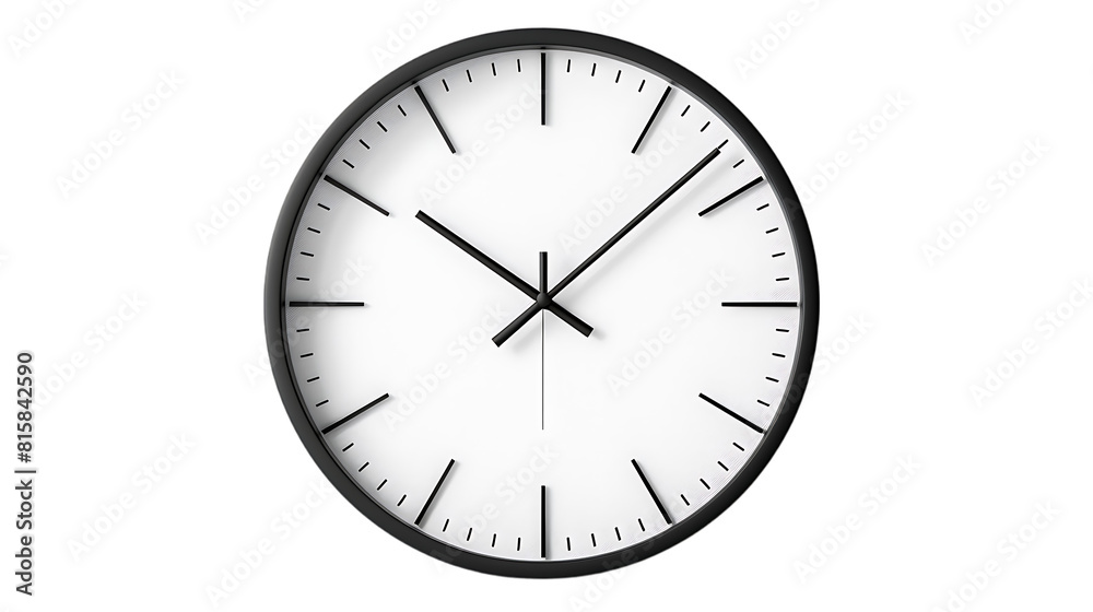 Simple wall clock isolated on transparent background Stock Photo ...