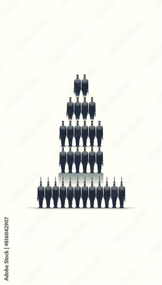 Concept of Organizational Hierarchy with Human Figures in Pyramid ...