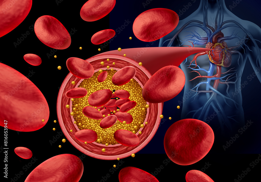 Atherosclerosis Artery Plaque and Clogged arteries disease medical ...