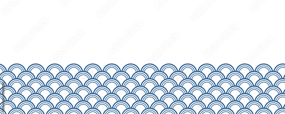 Seigaiha, ocean waves pattern traditional Asian background on ...