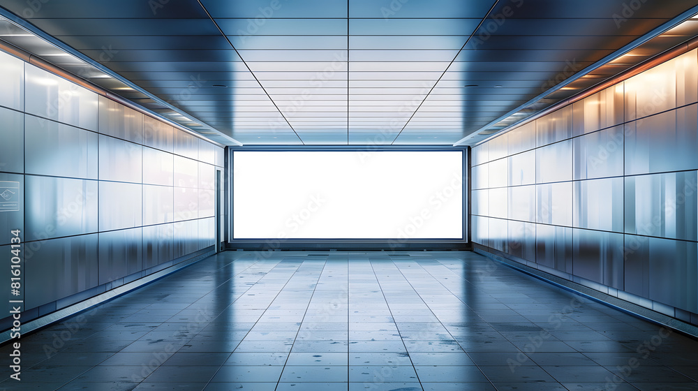 OOH Extrreme Horizontal blank advertising billboard poster template ...