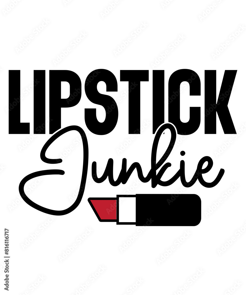 Vector de Stock Makeup Svg Bundle, Makeup Clipart, Eyelashes Svg, Lips ...