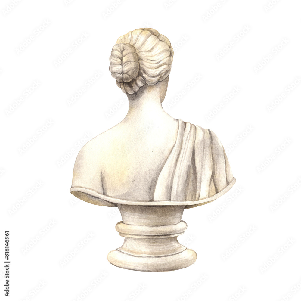 Antique Female Marble Bust, Ancient Greek Goddess Head Sculpture ...