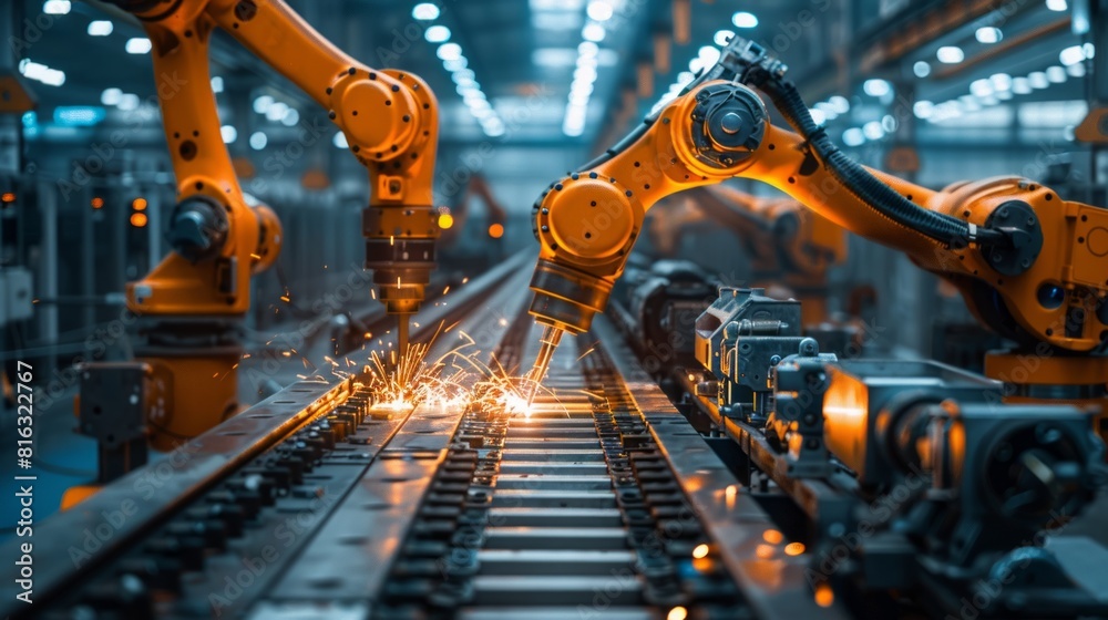 Robotic welding jig assembly of components. the welding process ...