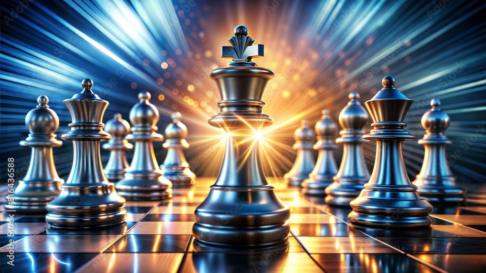 "Corporate Power Play": A dynamic image of chess pieces in motion ...