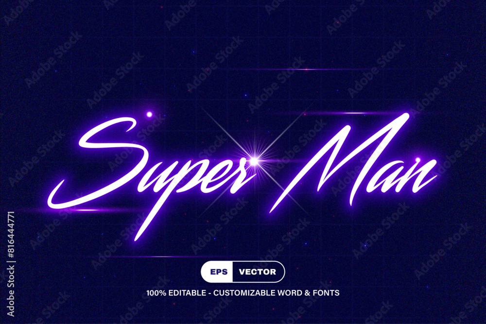 80's Editable Vector Retro neon text effect design, Travel Back to the ...