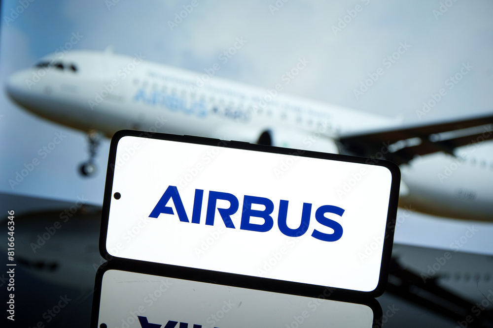Airbus group logo displayed on screen. Airbus SE is a European ...