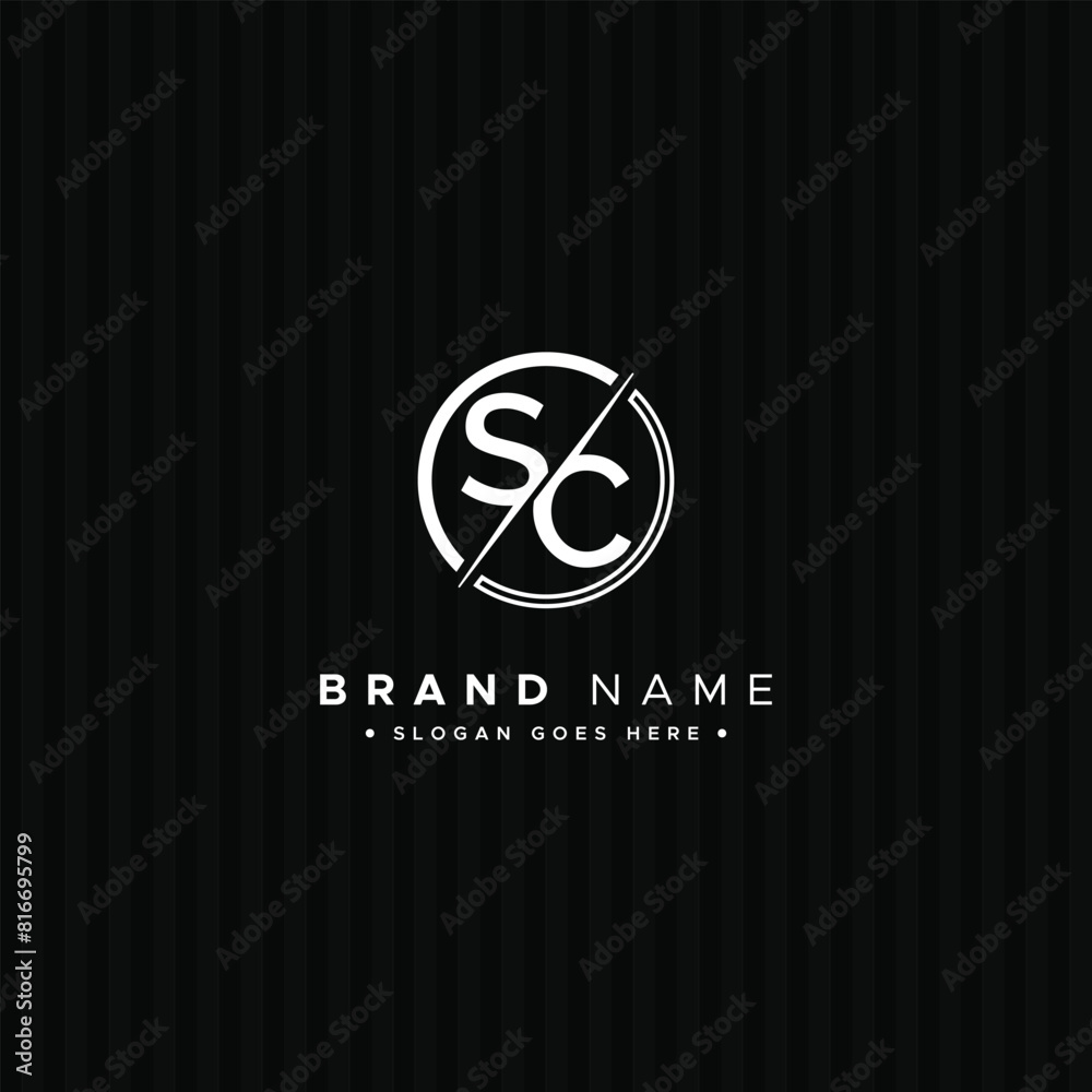 Abstract Letter SC Logo - Initial Monogram Template for Alphabet S and ...