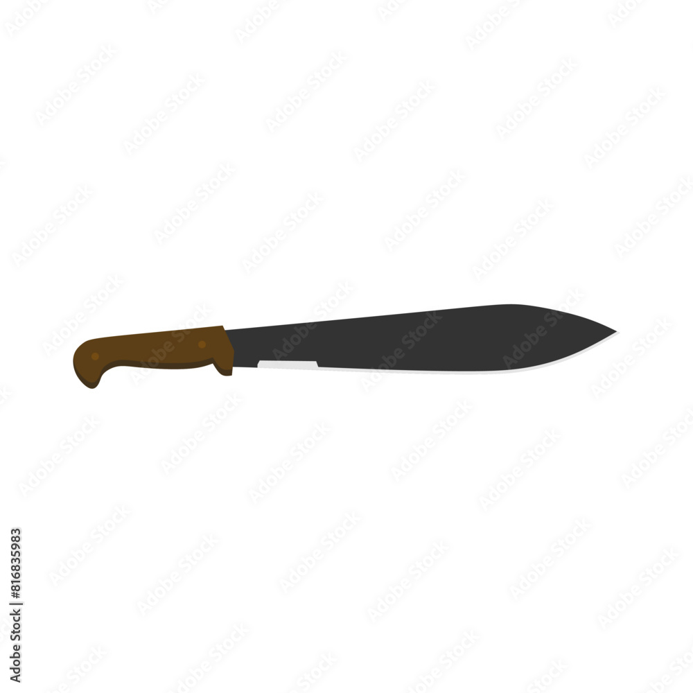 bolo machete flat design vector illustration isolated on white ...