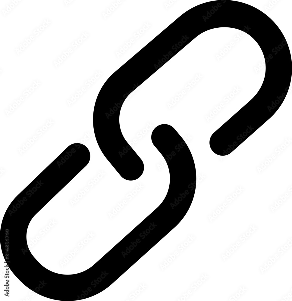 Icons of link. Link, share link, external link black vector icon . Isolated symbols on ...