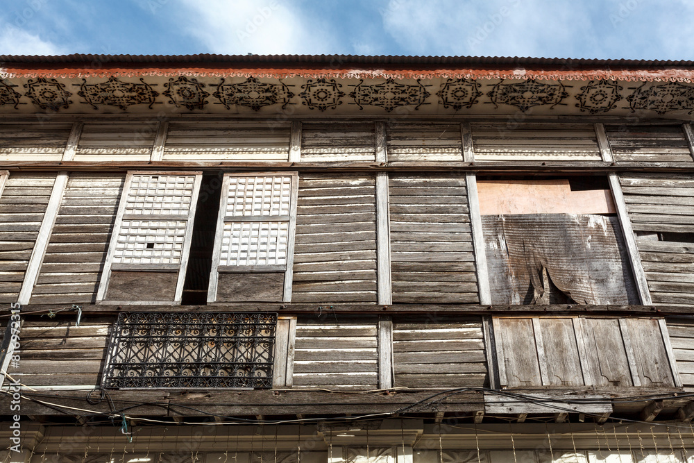 Old building in the historic center of Vigan, an Unesco World Heritage ...