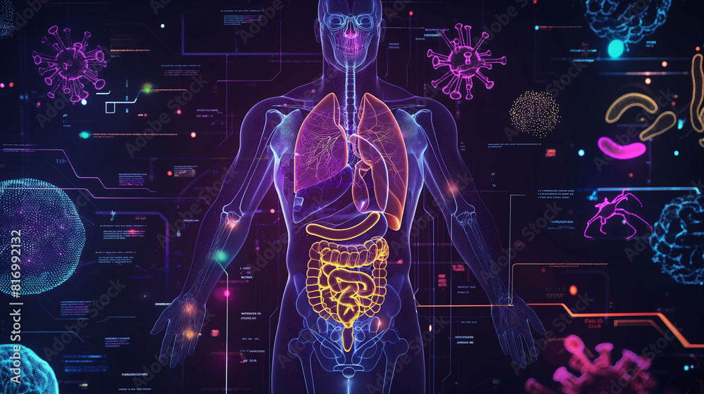 hologram of a human body Stock Photo | Adobe Stock