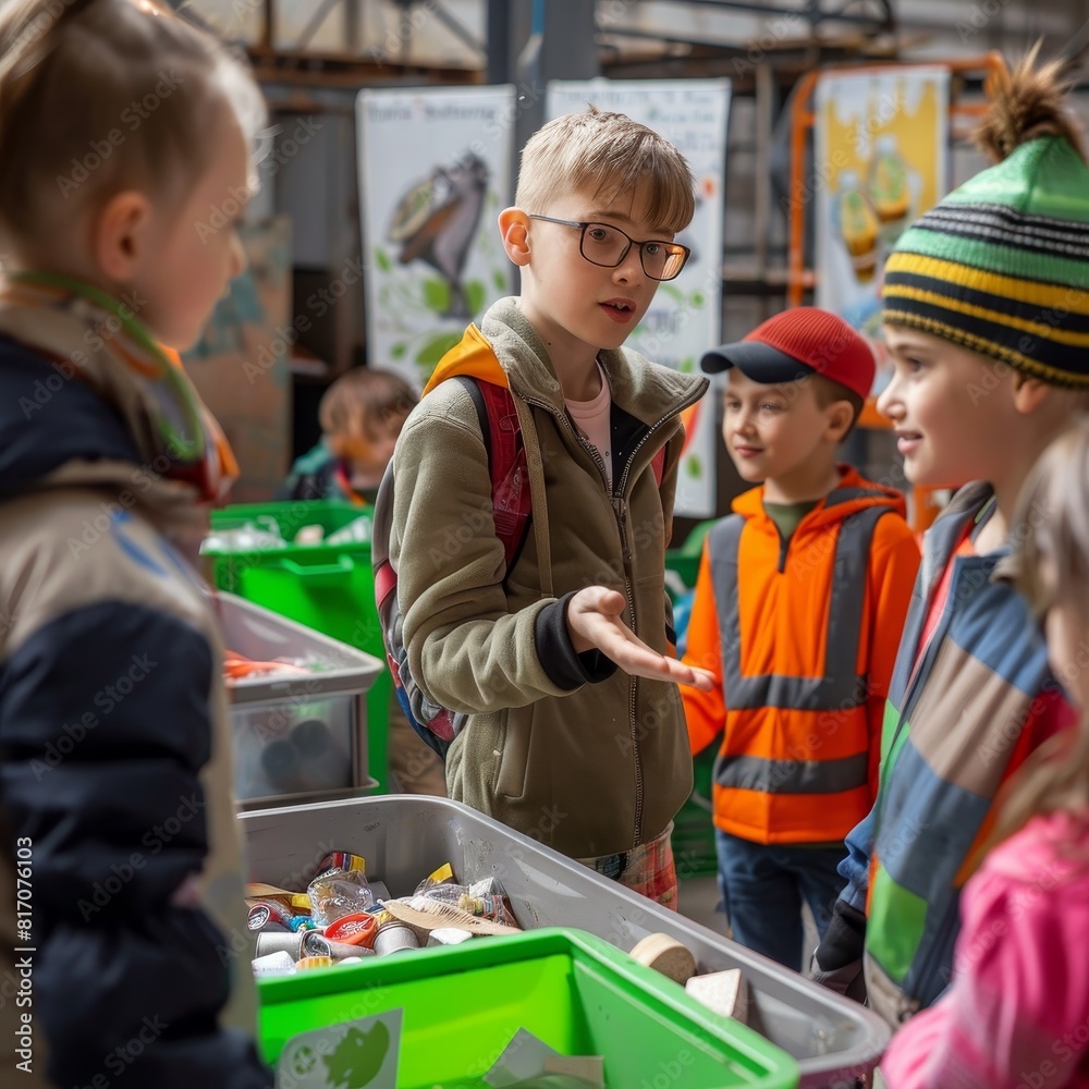 Education for children in Recycling Center. Educational lesson for ...