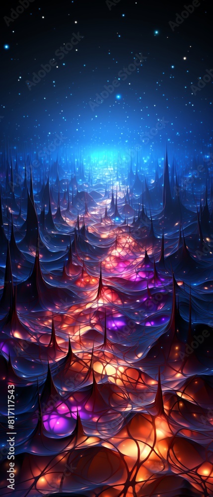 Quantum entanglement experiment visualization, top view, lab analysis ...