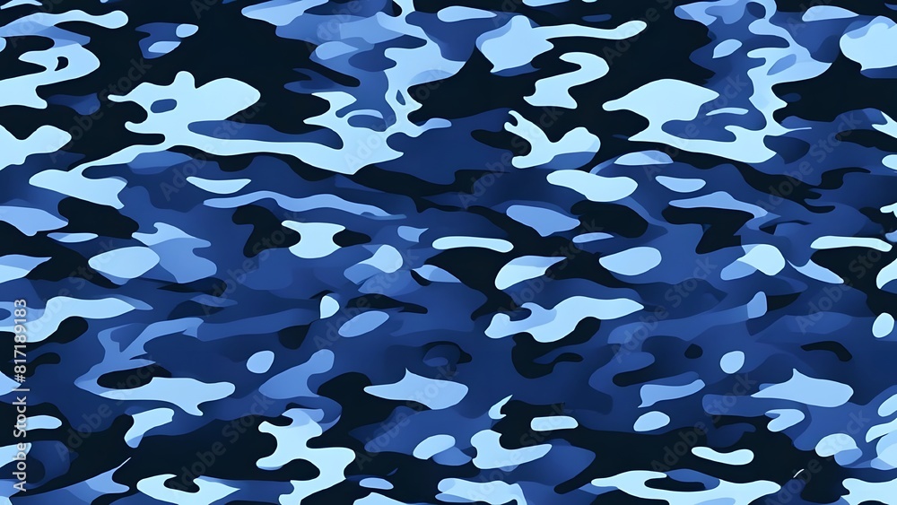 Blue camouflage background, military fabric texture, stylish design ...