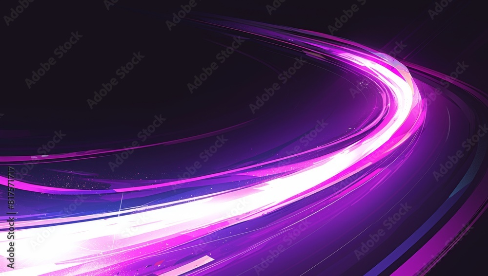 3D Rendered Speed and Power or Motion Lines of Light Trails. High Speed ...
