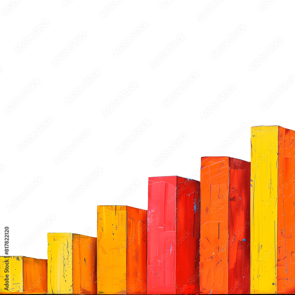 graph for business, isolated image of multi-colored bars, diagram, no ...